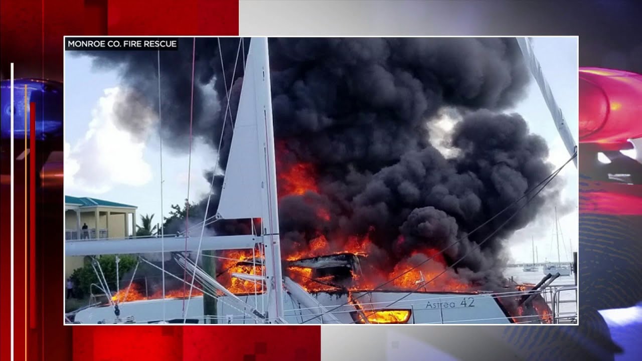 Large catamaran catches fire in Florida Keys - THE MIAMI METROPOLIS