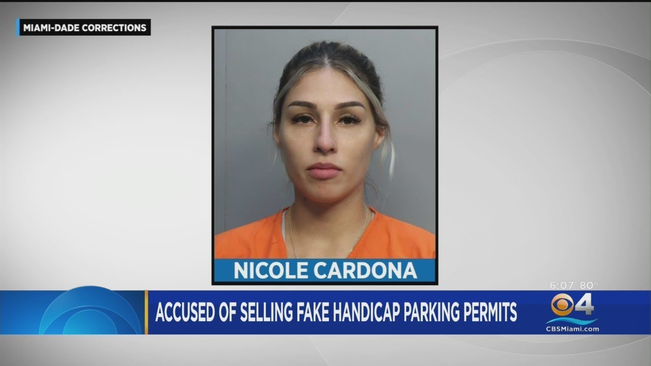 Woman Arrested For Selling Fake Disabled Parking Permits The Miami