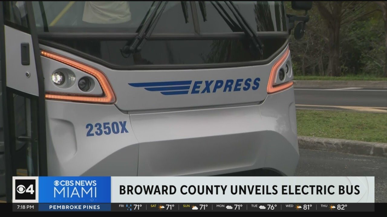 Broward County Transit unveils electric express coach bus - THE MIAMI ...