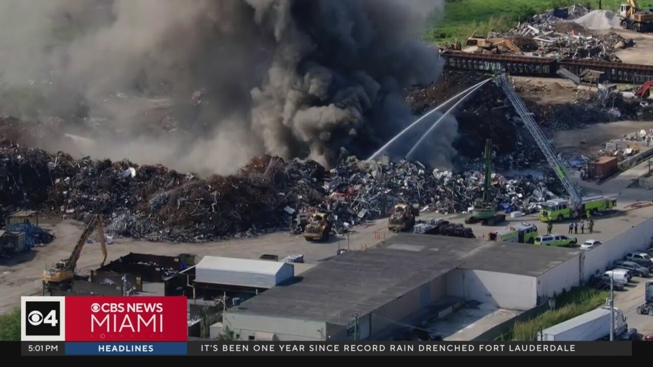 Firefighters Battle Blaze At Opa Locka Recycling Center The Miami