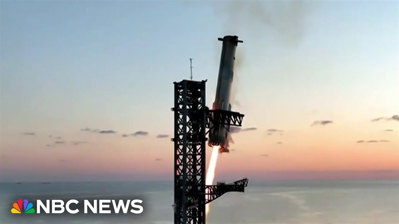 SpaceX catches Starship rocket booster in historic test launch - THE ...