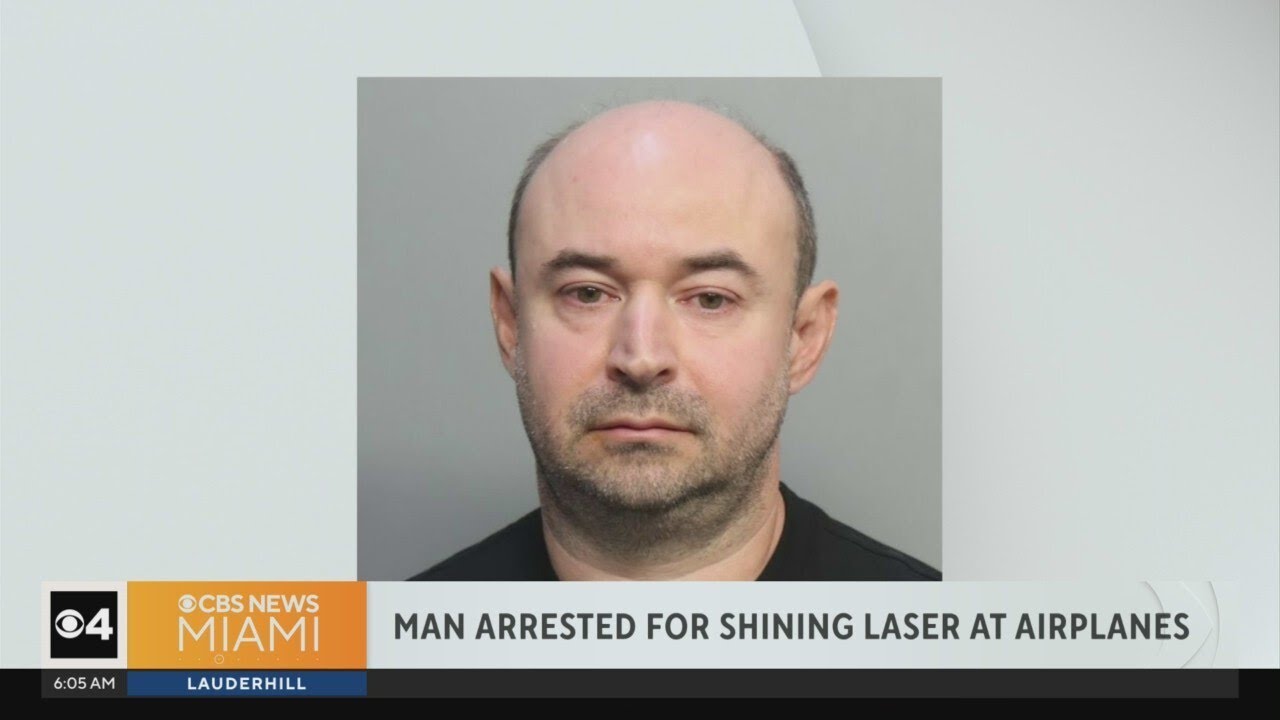 Man accused of pointing laser at planes near Miami International ...
