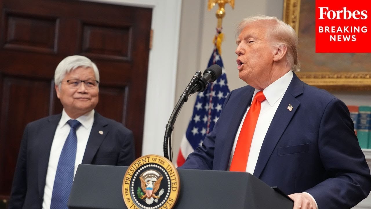 BREAKING: President Trump Announces $100 Billion TSMC Investment In The US, Takes Reporter ...